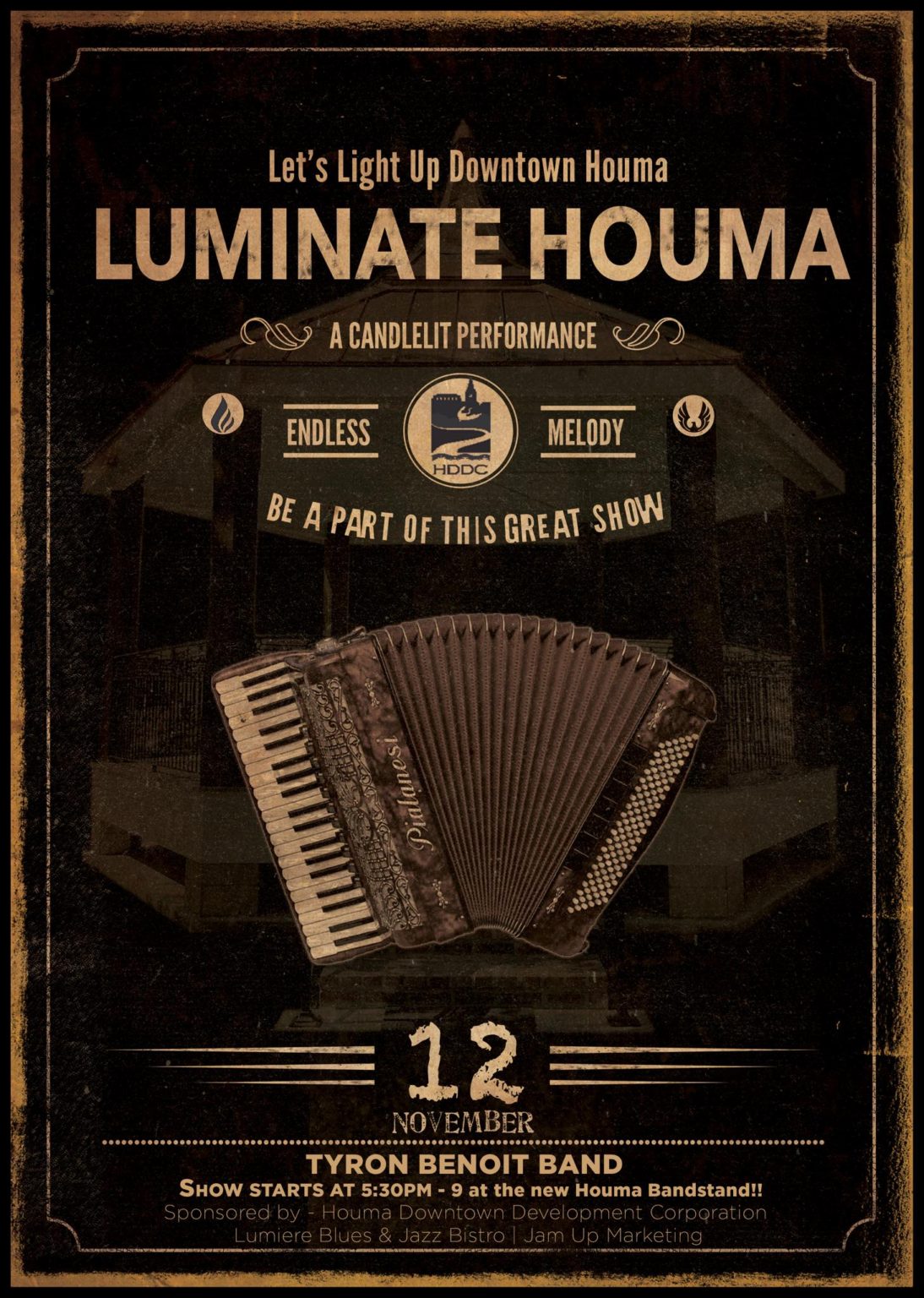 Luminate Houma with the Tyron Benoit Band at the new Houma bandstand ...