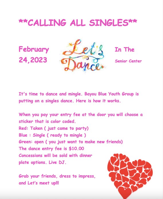 "Let's Dance" Singles Dance - Explore Houma