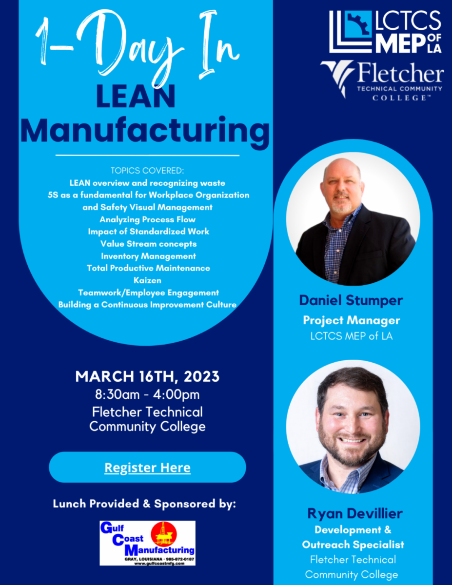 1 Day In Lean Manufacturing Seminar | Explore Houma