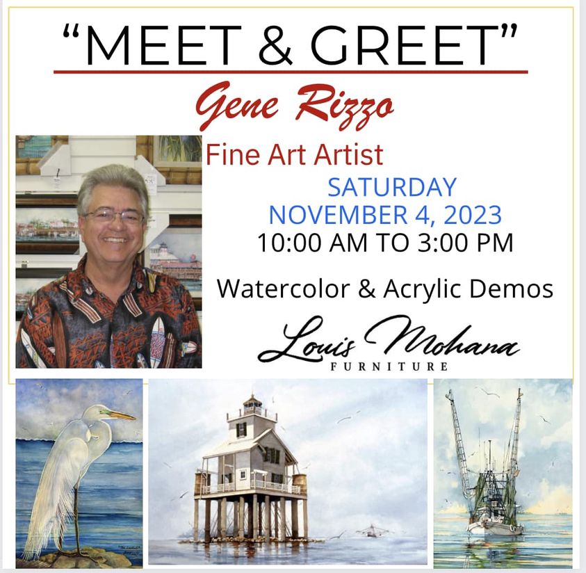Meet & Greet Fine Artist Gene Rizzo | Explore Houma