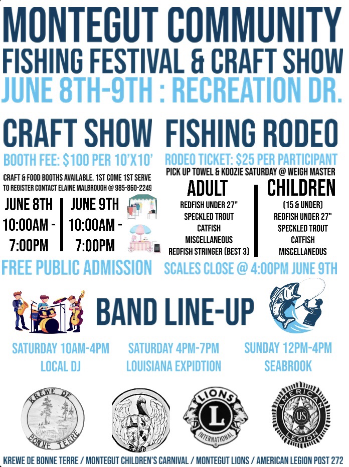 2024 Montegut Community Fishing Festival/Craft Show - Explore Houma